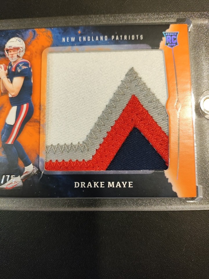 2024 Drake Maye Origins Rookie Jumbo 4 Color Nasty Patch /75 🔥🔥🔥🔥🔥 | eBay