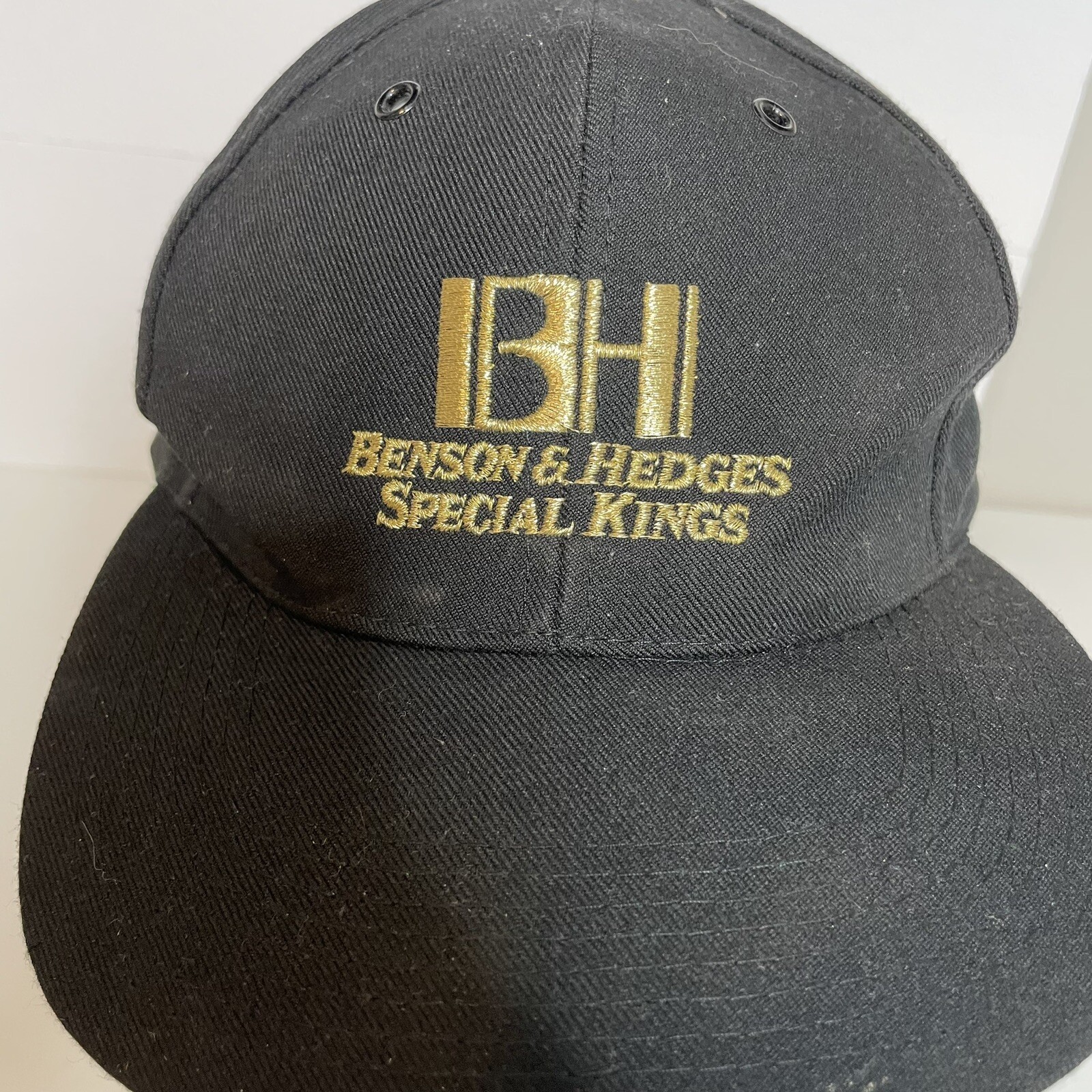 VINTAGE Benson Hedges Hat Cap Snap Back Black Cigaret… - Gem