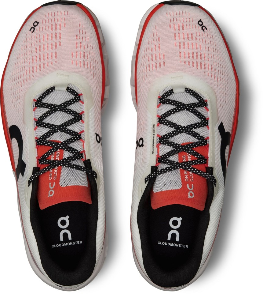 NEW Men's On Running Brand White/Orange Cloud Cloudmonster 2 OC Shoes ...