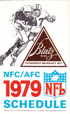 1979 NFL NATIONAL FOOTBALL LEAGUE NFC/AFC FOOTBALL LEAGUE POCKET ...
