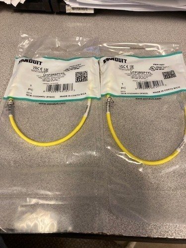 Panduit (UTP28SP1YL) Cat6 Yellow Network Patch Cord (Lot of 2) | eBay