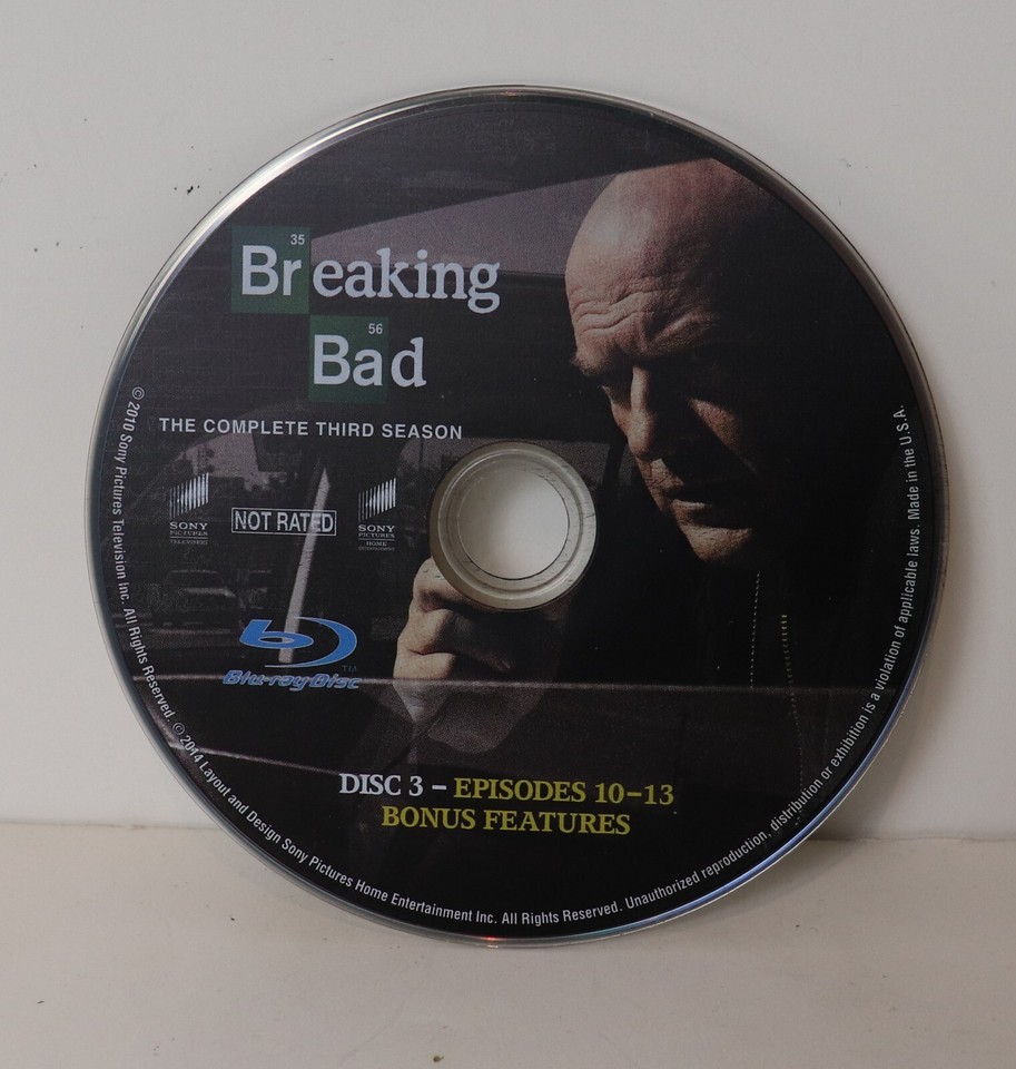 Breaking Bad: The Complete Third Season DVD disc only episodes 10-13 | eBay