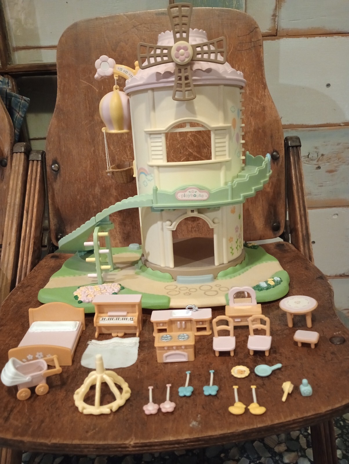 Calico Critters Windmill Baby Playhouse With Furniture Free