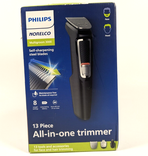Philips Norelco Multigroom 3000 13 Pc All-In-One Trimmer MG3740/40 New ...