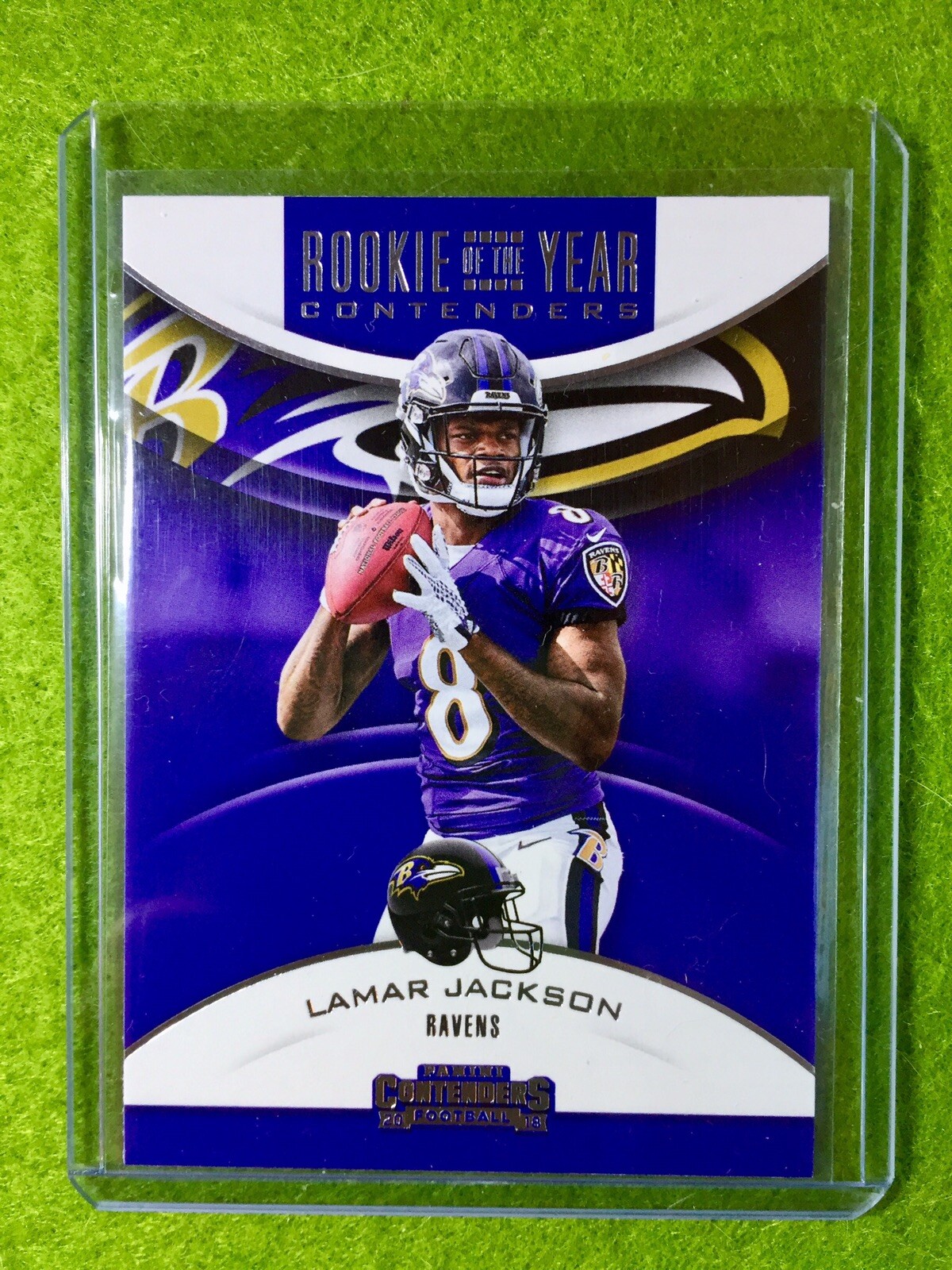 LAMAR JACKSON ROOKIE CARD JERSEY#8 BALTIMORE RAVENS RC 2018 Panini ...