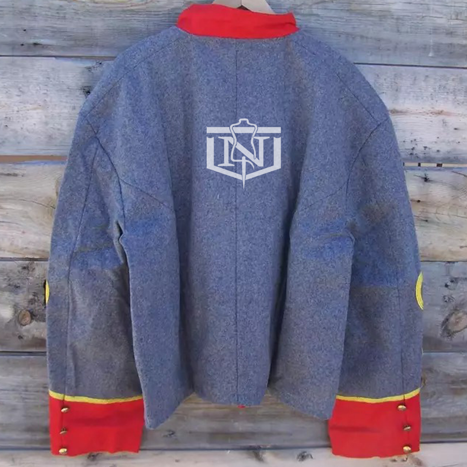 Men Grey Civil War Confederate Military Jacket Reenactment Coat, | eBay