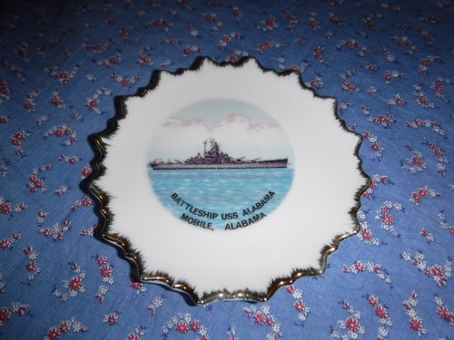 Souvenir Plate Battleship USS Alabama Mobile, Alabama 5 Inches Wide ...