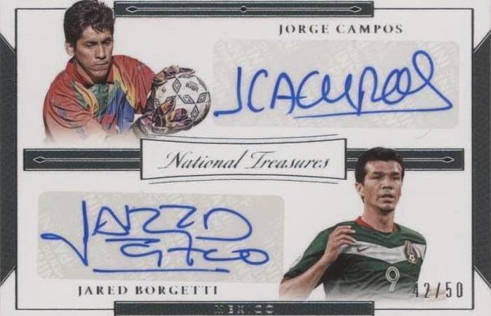 2018 Panini National Treasures - Dual Signatures Jorge Campos, Jared ...