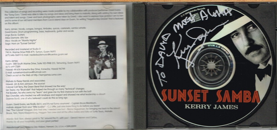 *RARE SIGNED* Kerry James - Sunset Samba (1999 Pohaku Records / Very ...