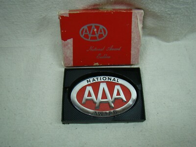 vintage AAA national award license plate topper AAA emblem award honor ...