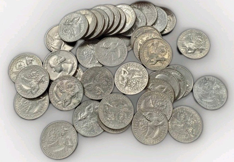 Lot Of 40 Bicentennial Quarters Full Roll 1976 Washington Drummer Boy ...