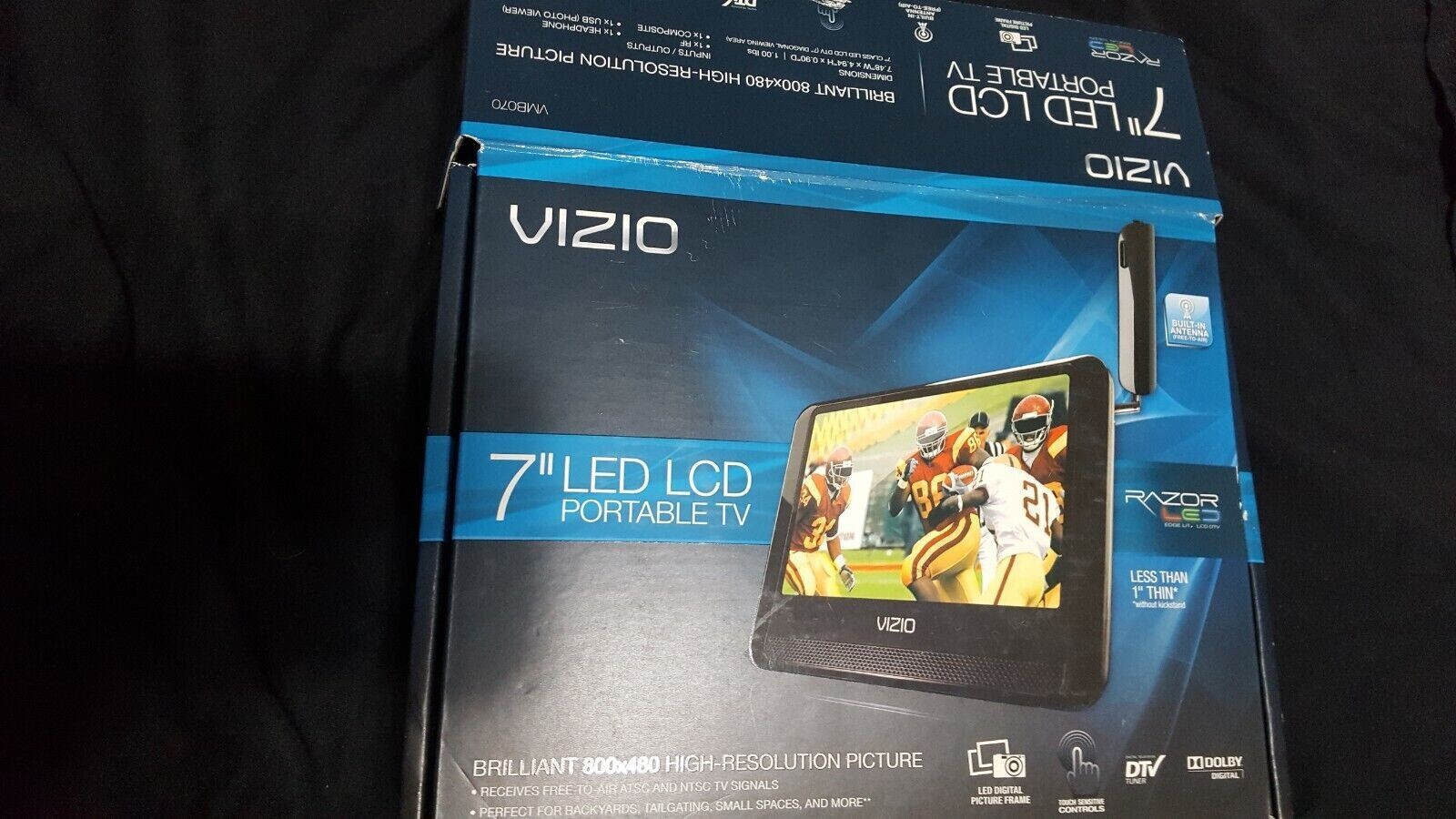 Vizio 7" LED LCD Portable TV - Electronics (NEW OPEN BOX) 884118028169 ...