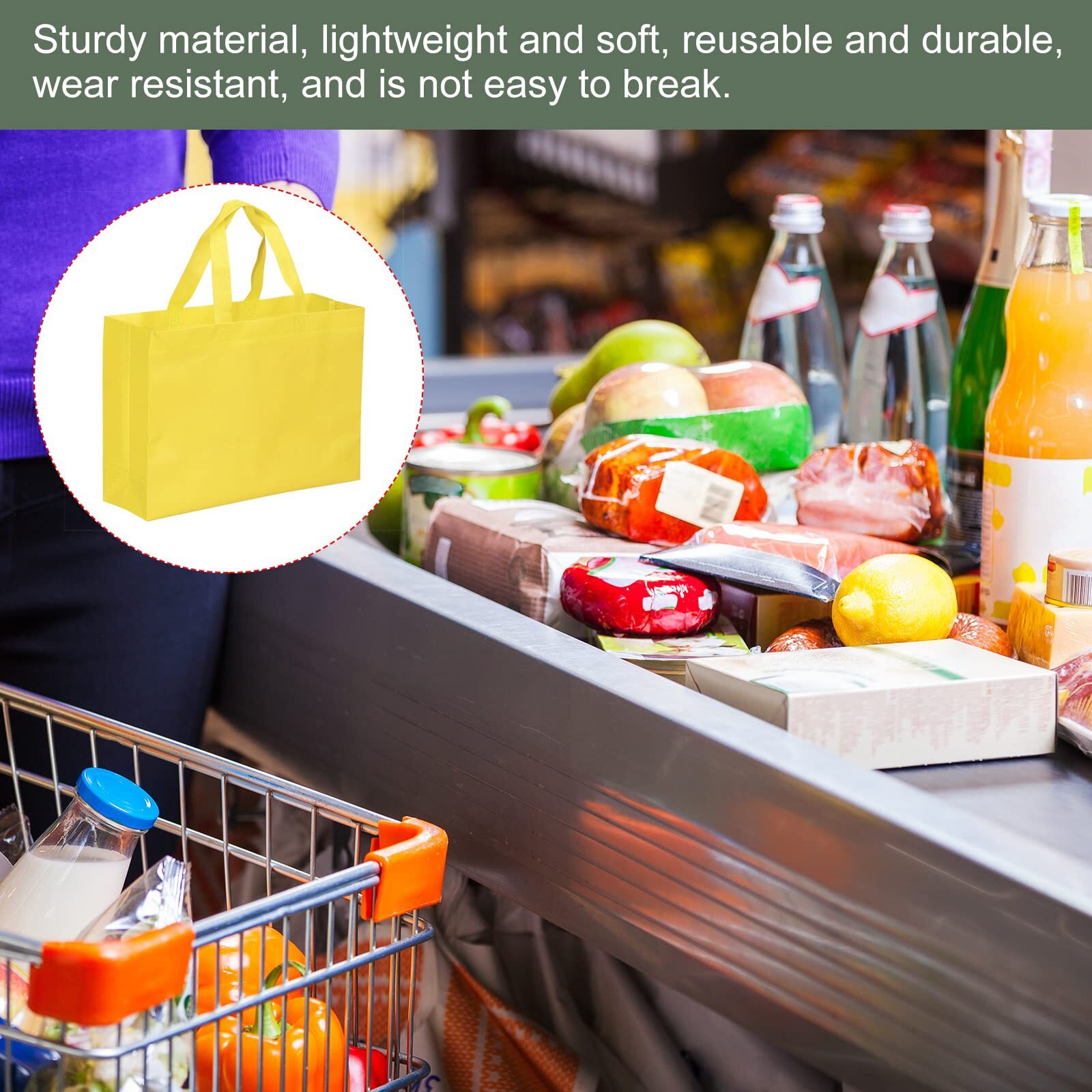 10 Pack Reusable Gift Bag DIY Blank Non-Woven Tote Bags Great for Arts ...