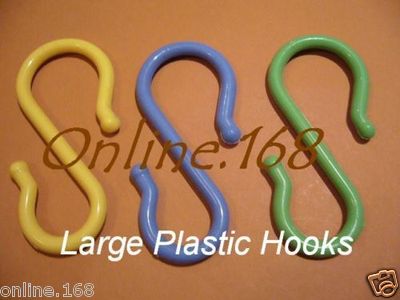 Plastic & Mtl S hooks EXTRA LARGE for home, shop 47mm-158mm blue/green ...
