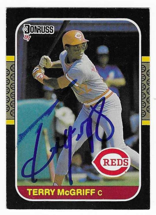 TERRY MCGRIFF 1987 DONRUSS AUTOGRAPHED SIGNED # 512 CINCINNATI REDS | eBay