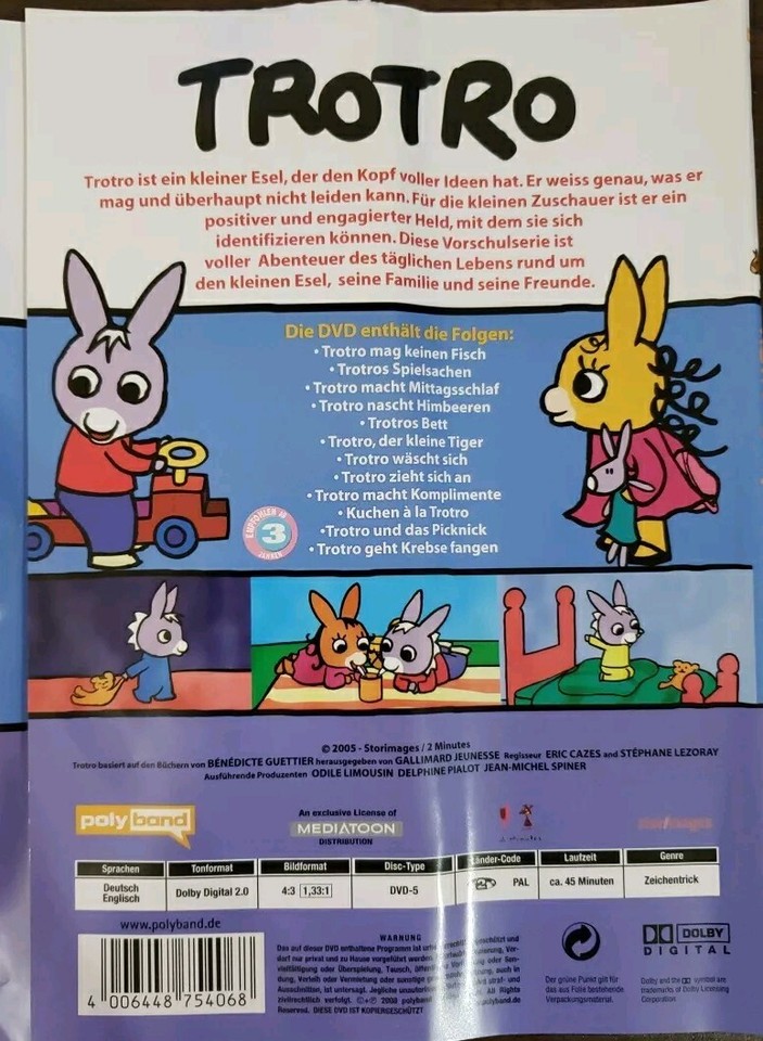 Trotro: Trotro's Spielsachen (DVD) REGION 2 | eBay