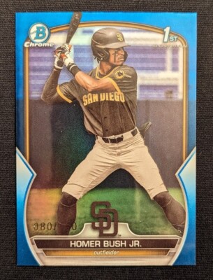2023 Bowman Draft #BDC-124 Homer Bush Jr RC - /150 Blue Refractor 1st ...