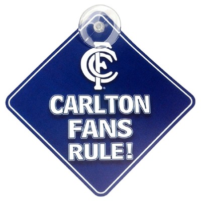 AFL Carlton Blues CAR SIGN - Footy Fans Aussie Rules - Post tracking ...