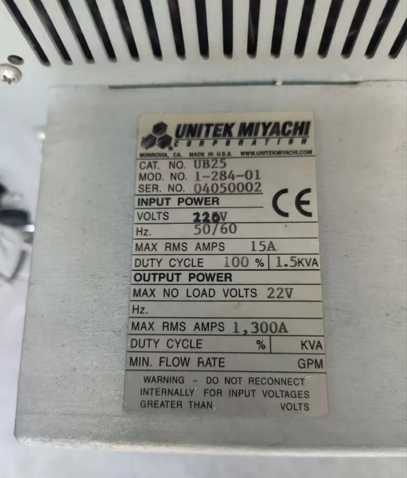 1 pc workong Miyachi Unitek UB25 225V 1-284-01 with 90 day warranty | eBay