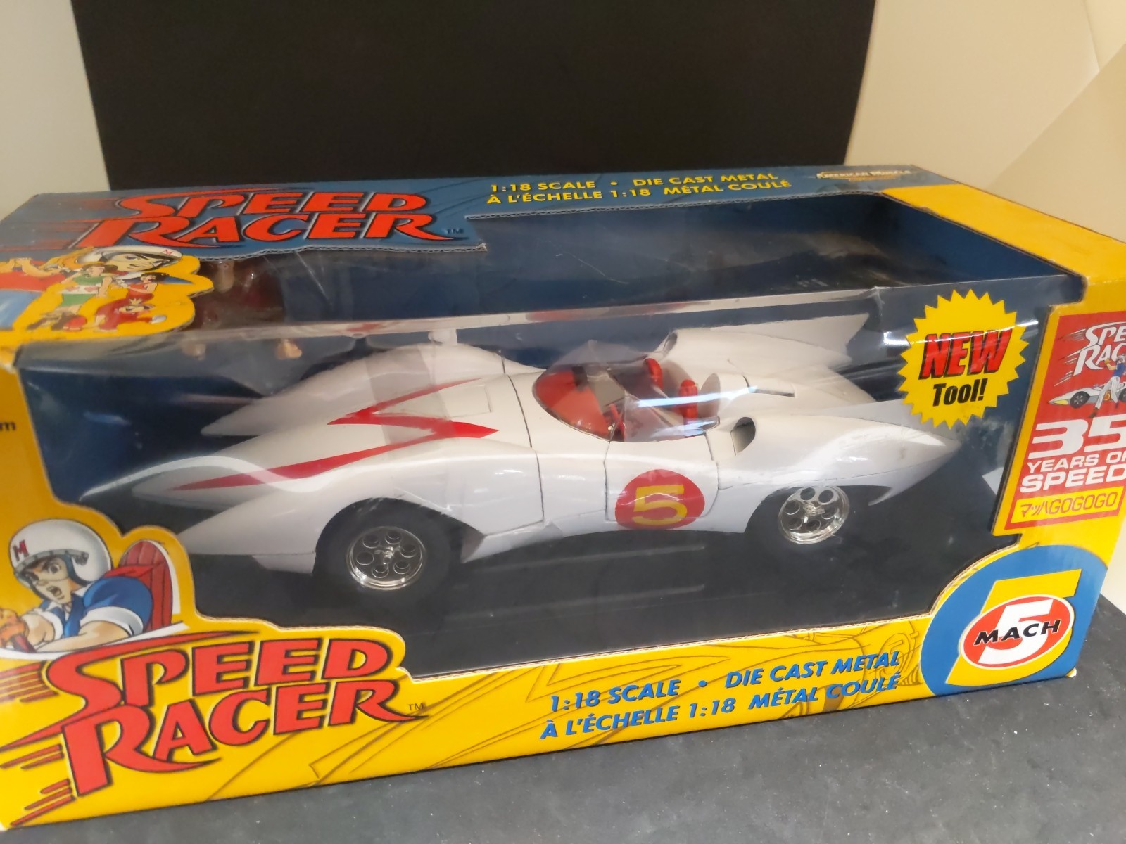 JOYRIDE ERTL SPEED RACER MACH 5 & CHIM CHIM Figure 1/18 Scale Diecast ...
