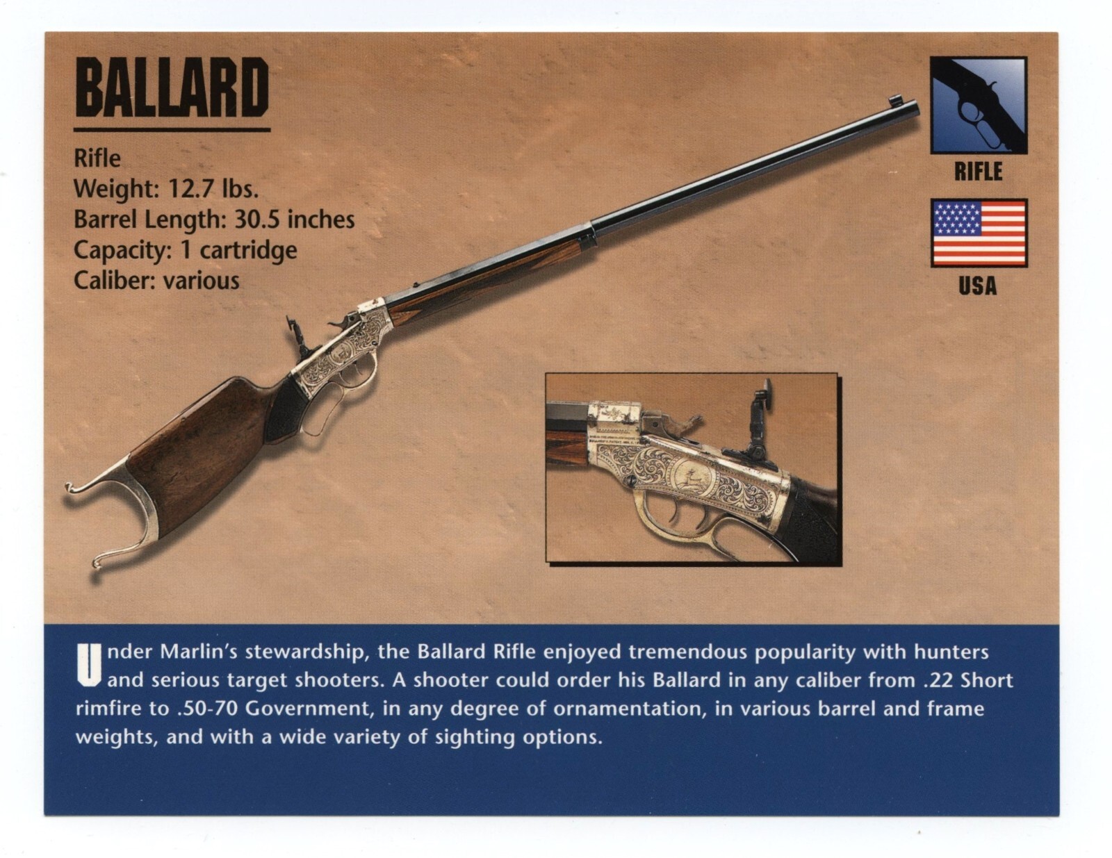 Ballard Rifle Atlas Classic Firearms Card | eBay