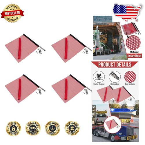 High Visibility 18" Safety Flags with Stainless Steel Mounts - 4 Pack ...