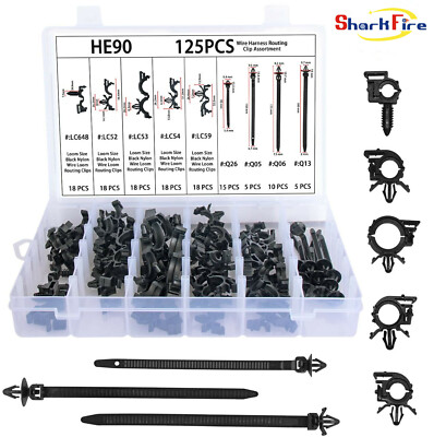 Auto Clip Car Wire Harness Routing Assortment Wire Loom Retainer Clip ...