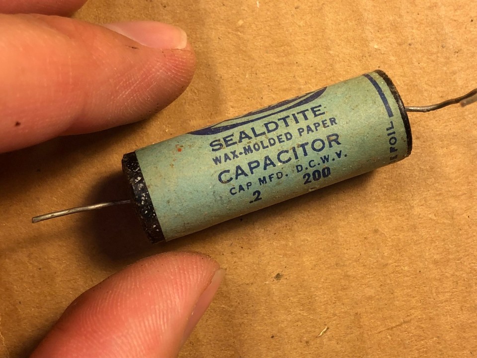 Vintage Solar Sealdtite .2 uf 200v Capacitor Paper Guitar Amp Cap ...