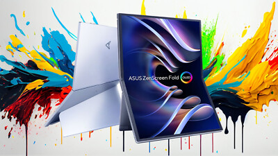 *NEW* ASUS ZenScreen Fold OLED MQ17QH Portable Foldable OLED Monitor 17 ...