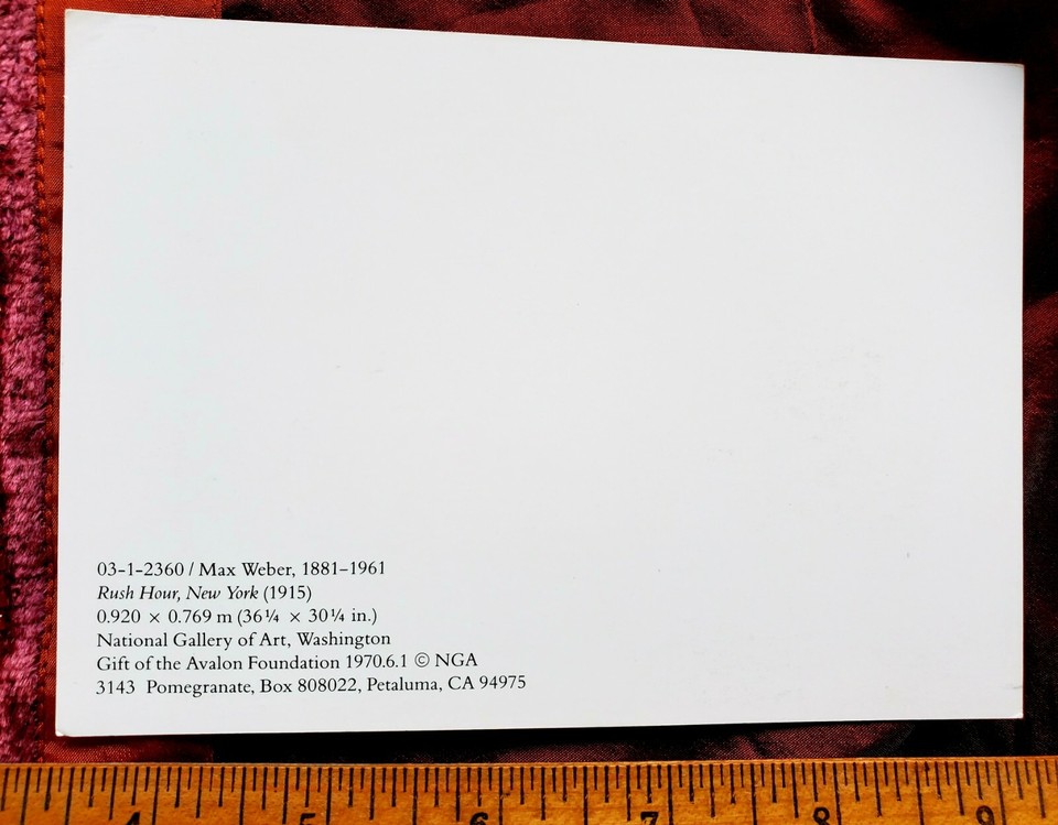 MAX WEBER, RUSH HOUR, NEW YORK - AMERICAN CUBIST PAINTER, VINTAGE ...