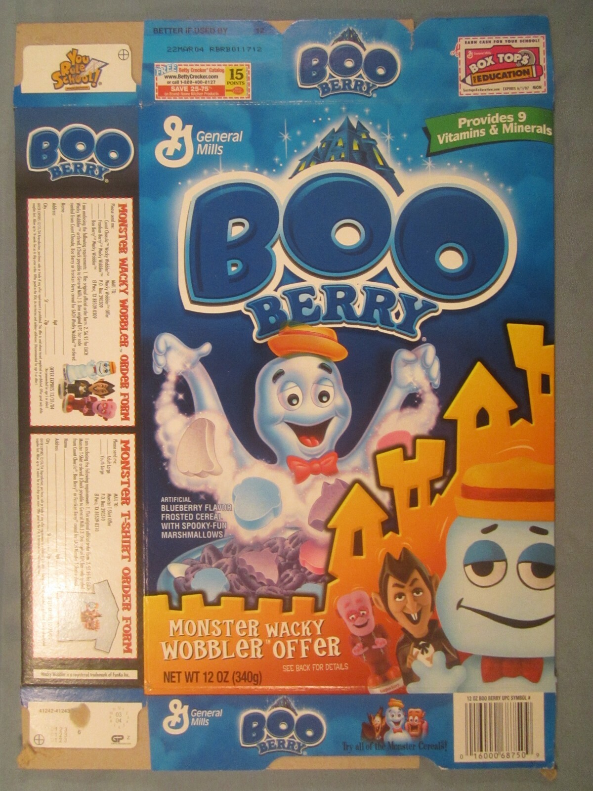2003 MT GENERAL MILLS Cereal Box BOO BERRY [Y155C11f] | eBay