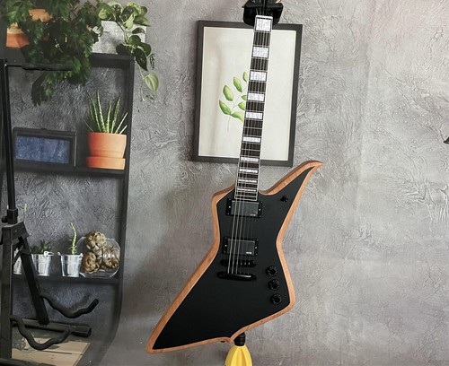Matte Black Explorer Wylde Style 6 Strings Electric Guitar Mahogany ...