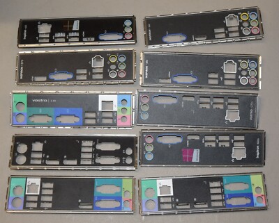 Mixed Bulk Lot of 10 ATX Motherboard I/O IO Shield Back Panel Cover ...