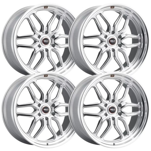 (Set-4) WELD Laguna 6 22x9.5 6x135 Silver Machined 25mm wheels rims 22 ...