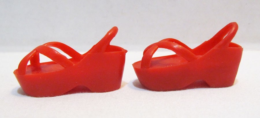 ORIGINAL RED RUBBER SHOES FOR THE BIONIC WOMAN 1970's ACTION FIGURE ...
