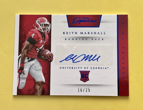 2016 Prime Signatures Proof Blue /25 Keith Marshall Rookie Auto RC #206 ...