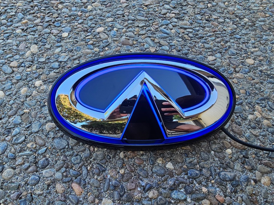 FOR 2014-2017 INFINITI Q50 COLOR CHANGING RGB LED GRILL EMBLEM Chrome ...