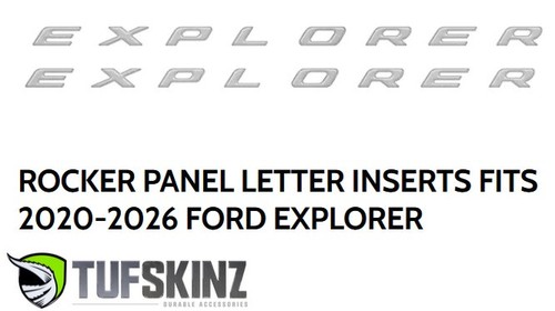 Rocker Panel Letter Inserts Fits 2020-2026 Ford Explorer Color Iconic ...