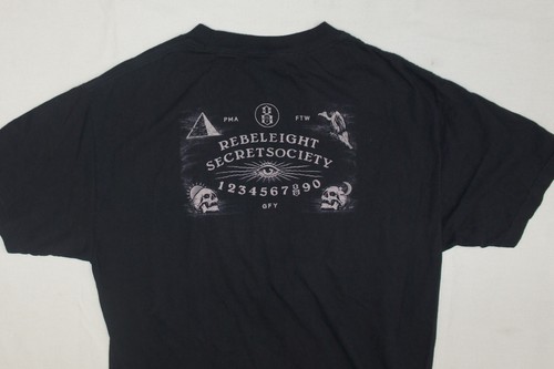 REBEL Eight Secret Society Black Mens L T-shirt Ouija Board Skull ...