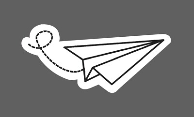 Paper Airplane Sticker Flight Waterproof Travel Art Gift NEW | eBay