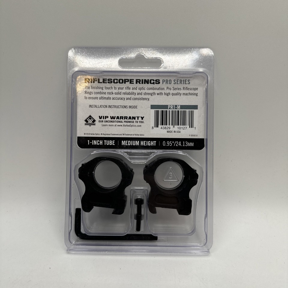 VORTEX OPTICS Pro Series 1 Inch Riflescope Rings - Medium Height - PR1 ...