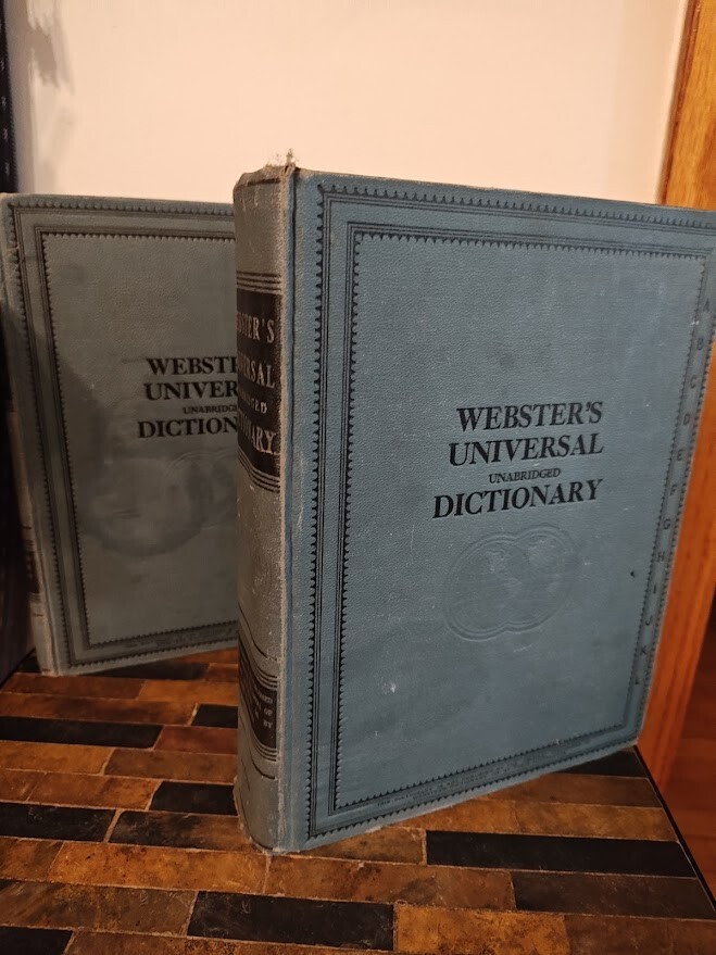 1936 Webster’s Universal Unabridged Dictionary, Two Volume Set, Rare ...