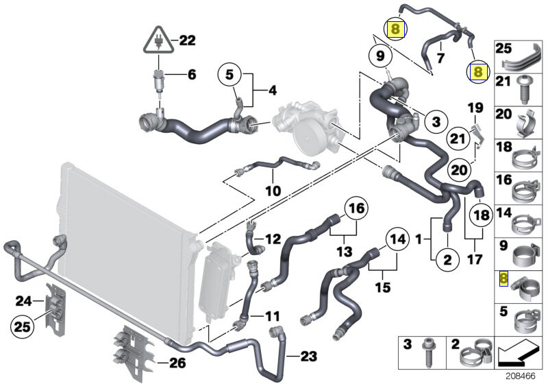 BMW Hose Pipe Clamp Worm Drive Jubilee Clip 12-15mm 07129952104 New ...