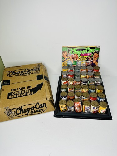 1980's Vintage Fleer Chug-a-Can Display And Cans All Full Rare | eBay
