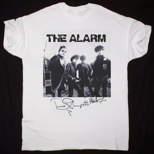THE ALARM Band Members Signature White Color Rare Shirt | eBay