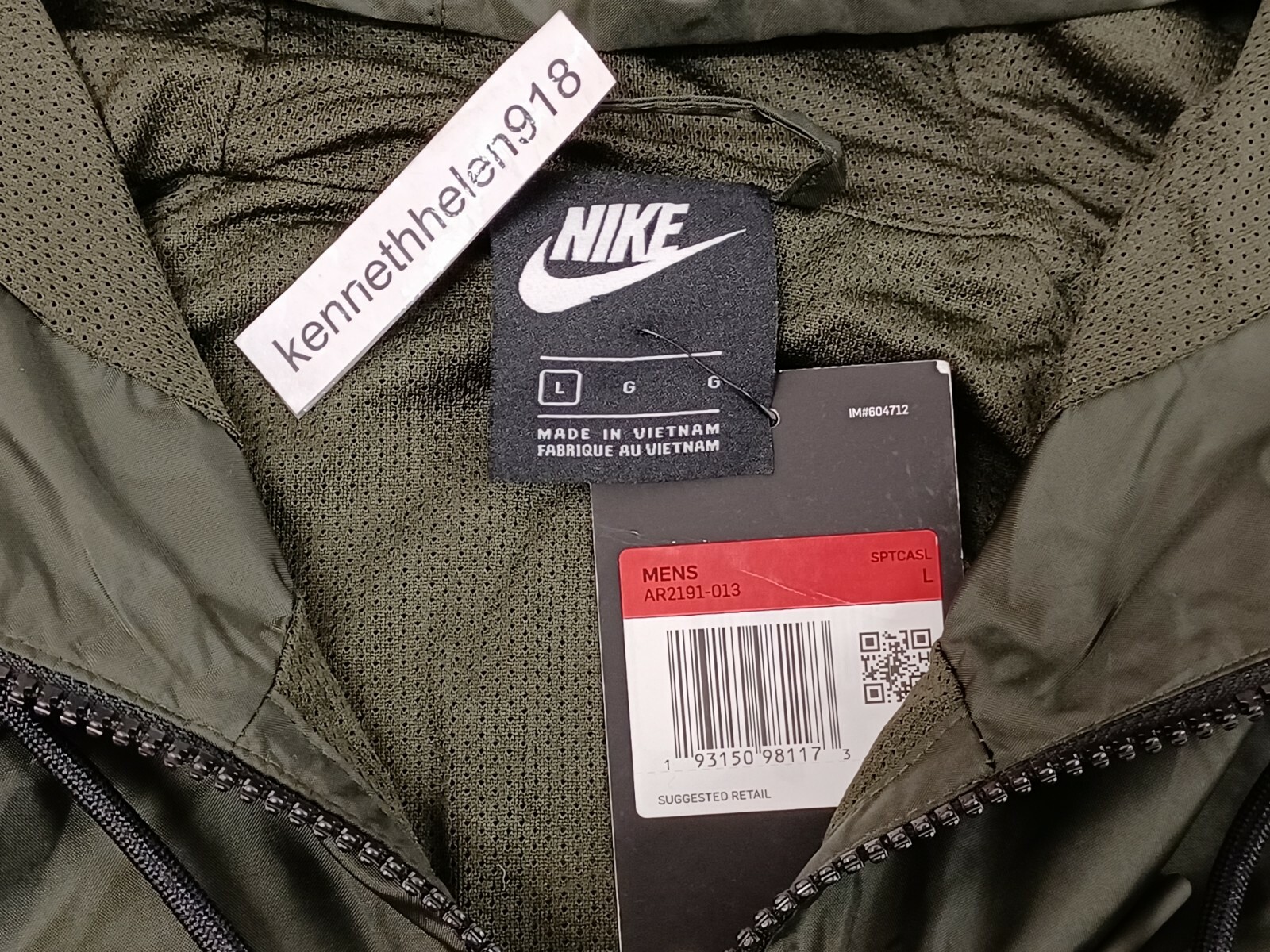 NIKE SPORTSWEAR WINDRUNNER FULL ZIP HOODED JACKET AR2191-013 MENS SIZE ...