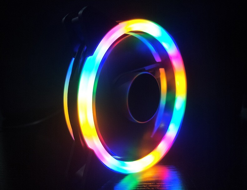 [3-Pack] RGB LED Computer Case Fan PC Cooling Fan 120mm Addressable RGB ...