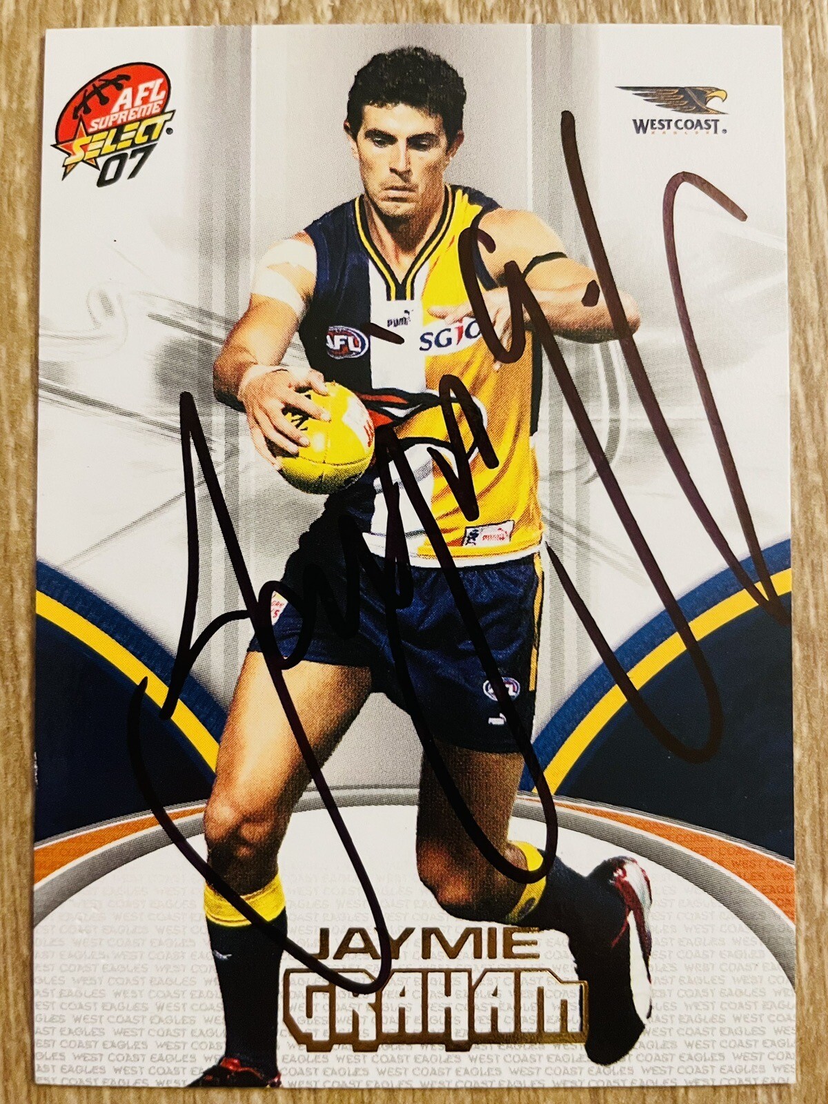Jaymie Graham Signed 2007 AFL Select West Coast Eagles | eBay