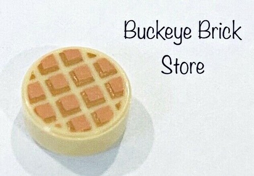 NEW Lego Minifig WAFFLE 1x1 ROUND Tan TILE Girl Friends Kitchen Food | eBay