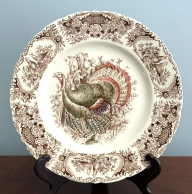 WILD TURKEYS Johnson Brothers DINNER PLATE 10 3/4" Native American QTY ...